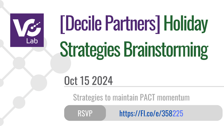 [Decile Partners] Holiday Strategies Brainstorming - RSVP